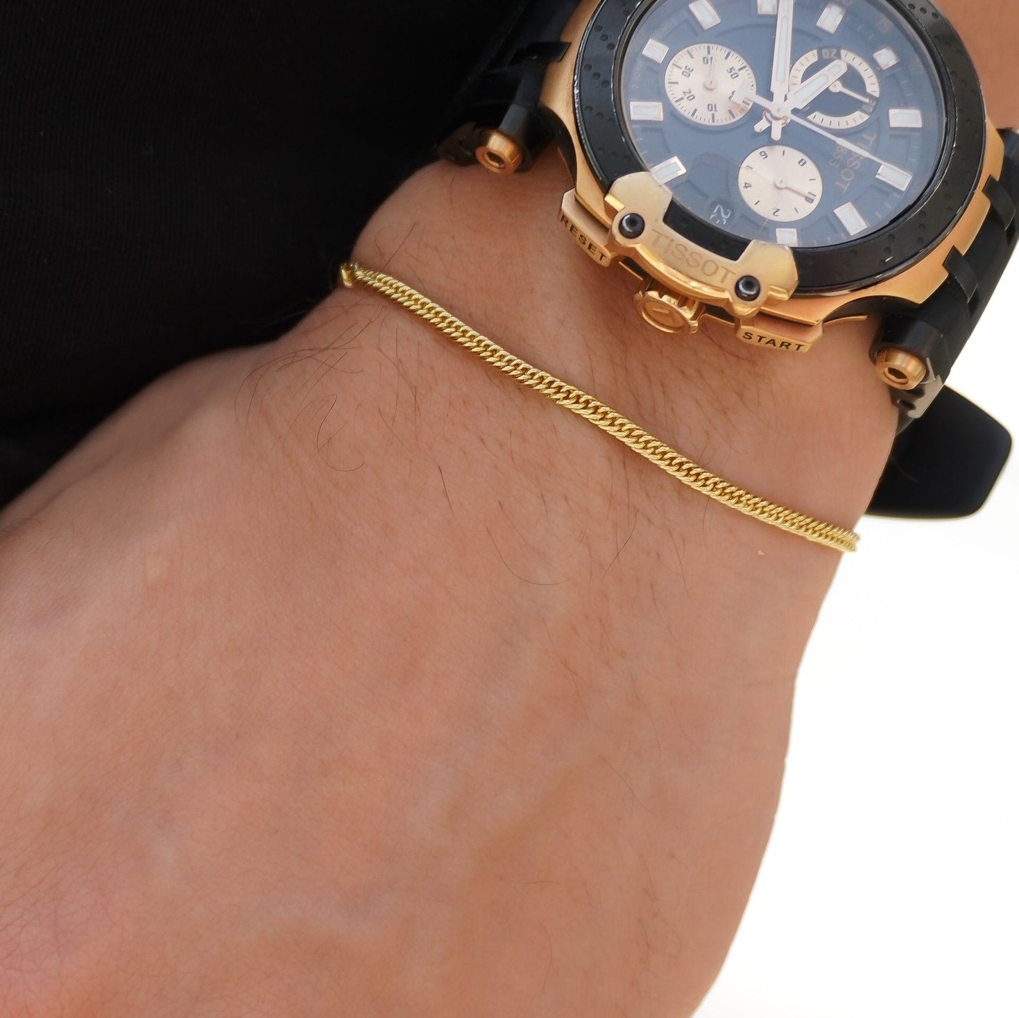 PULSERA CUBANA CRUZADA 2.2MM 18CM – Joyeria Dlujo